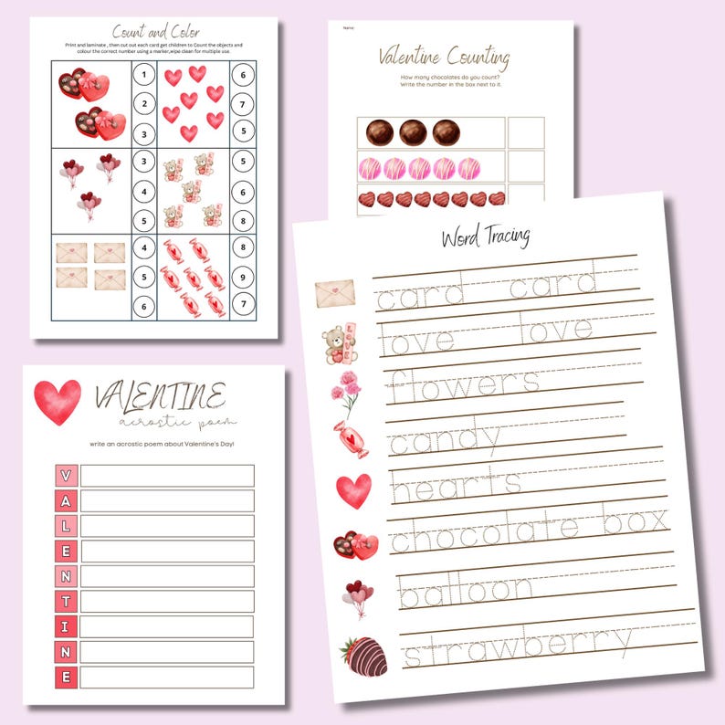 Valentines Day Learning Activities for Preschool and Kindergarten ...