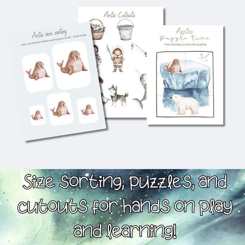 Arctic Animals Activities for Preschool Kindergarten and Elementary ...