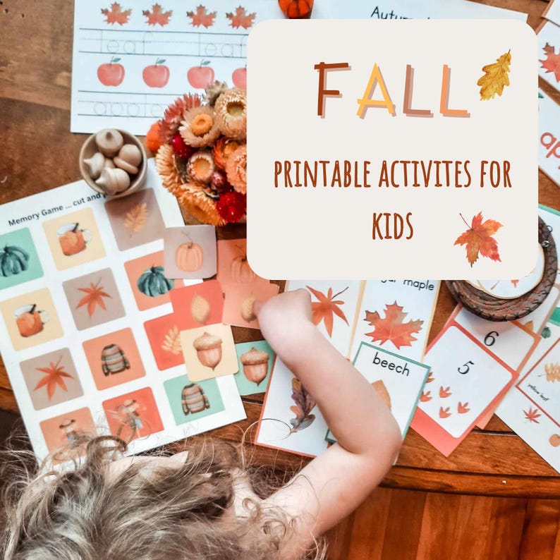 Printable Fall Activity Fall Early Learning Activities Montessori ...