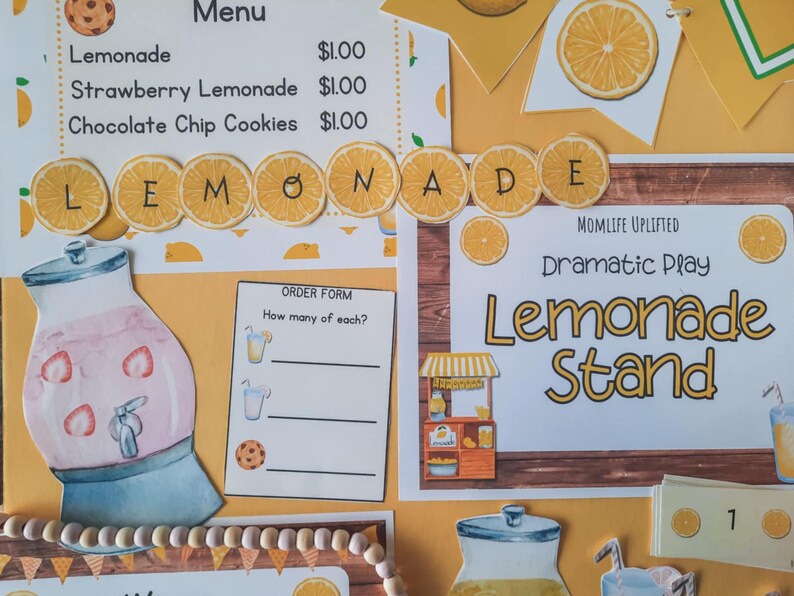 Printable Lemonade Stand Dramatic Play Kit + Bonus Summer Bundle ...