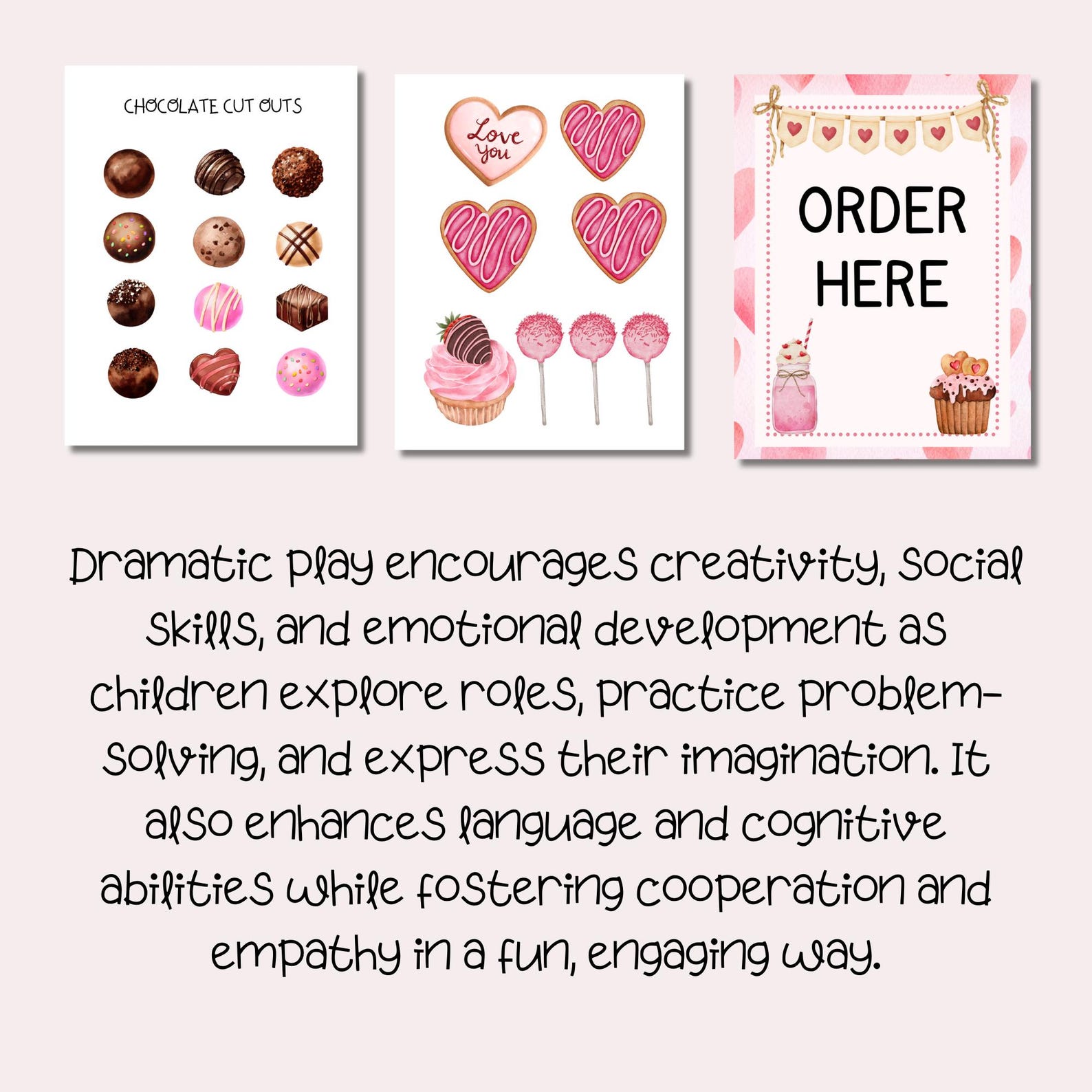 Valentine's Dramatic Play Pretend Cafe and Coffee Shop, Preschool ...