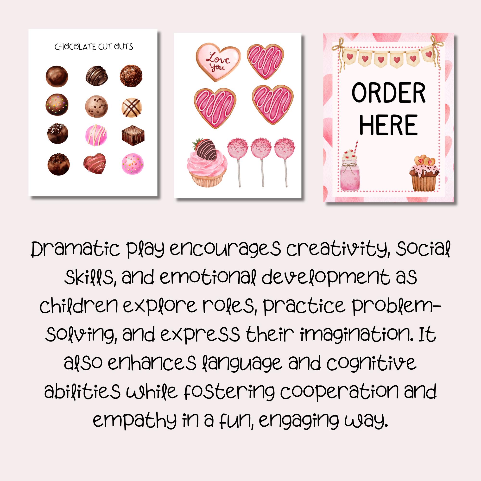 Valentine's Dramatic Play Pretend Cafe and Coffee Shop, Preschool ...