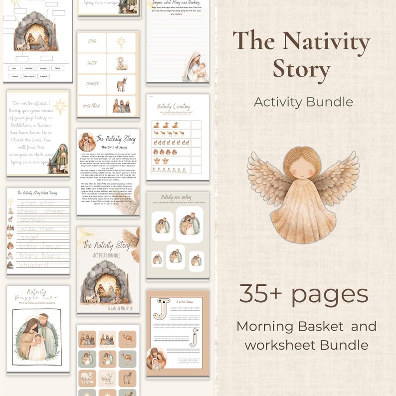 Nativity Story Activity Bundle – Christian Christmas Unit Study for ...