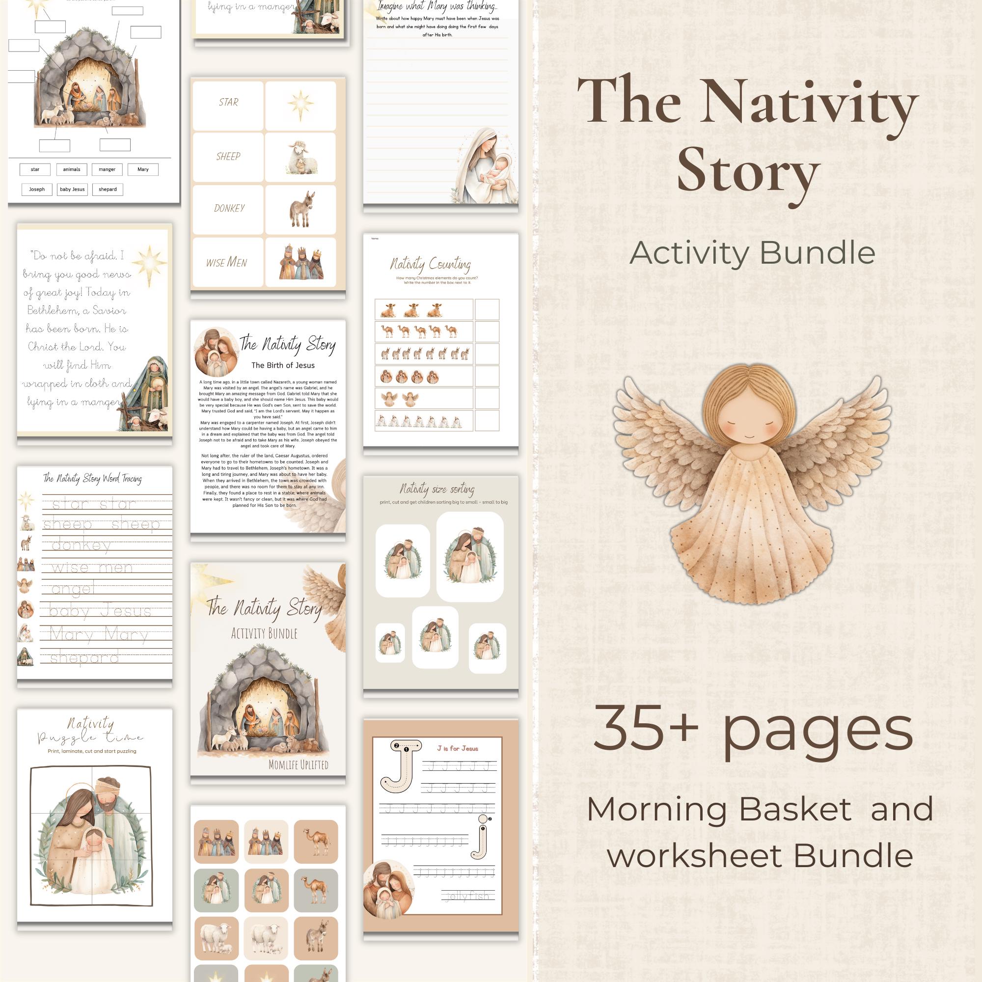 Nativity Story Activity Bundle – Christian Christmas Unit Study for ...