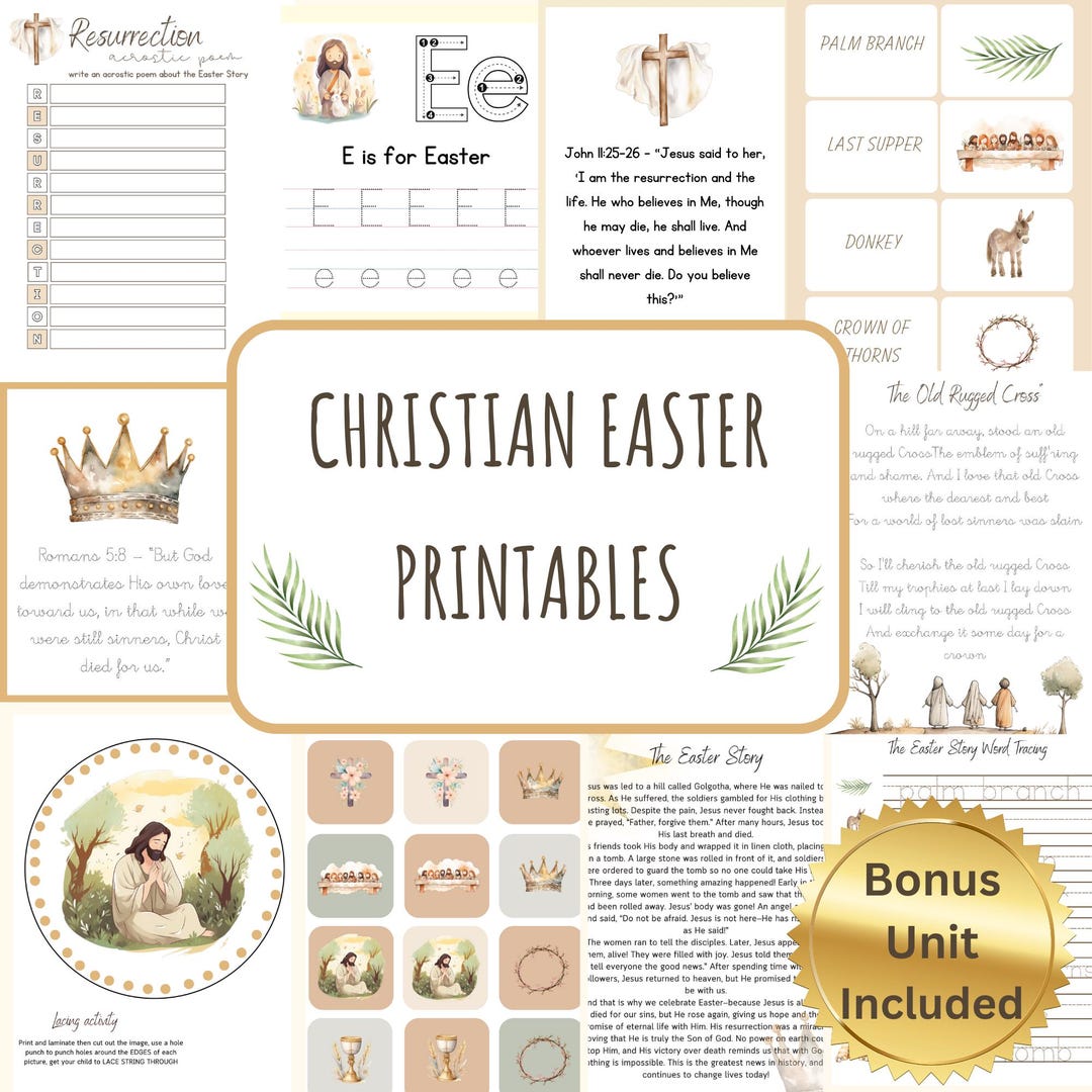 Resurrection Study for Children, Easter Story, Printables for Kids ...