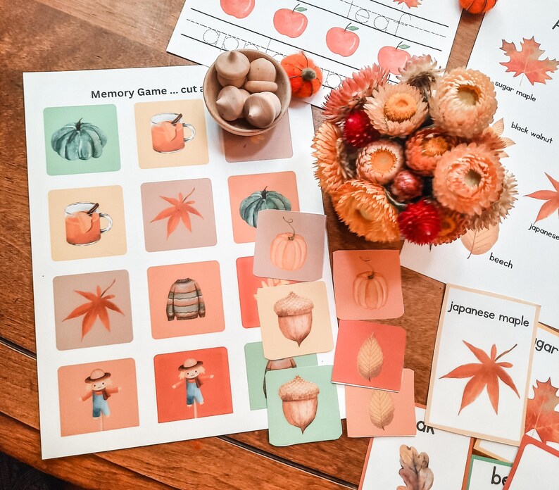 Printable Fall Activity Fall Early Learning Activities Montessori ...