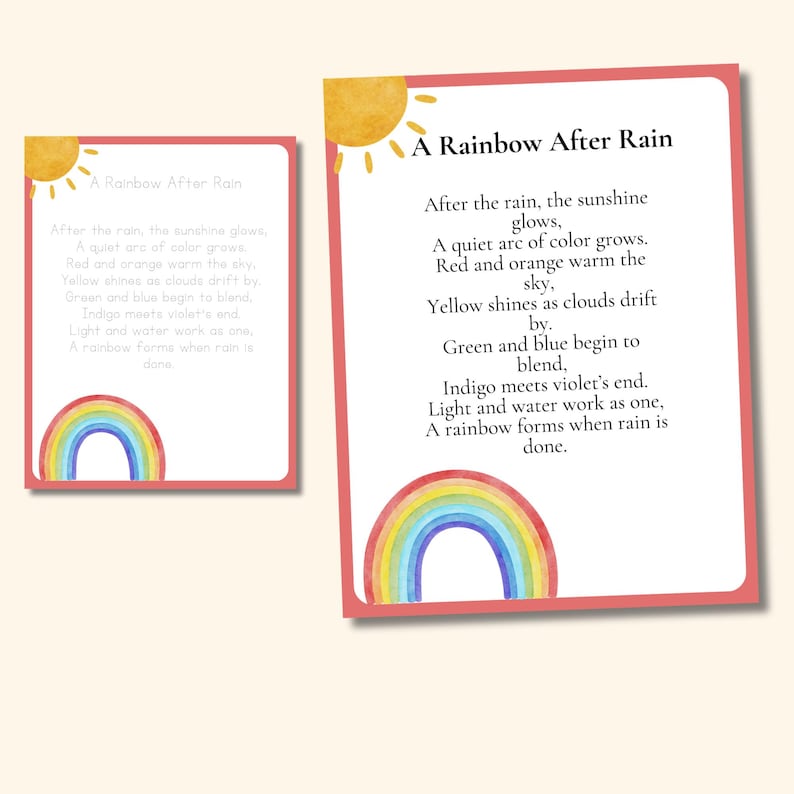 Colors of the Rainbow Mini Unit Study, Preschool Color Matching ...