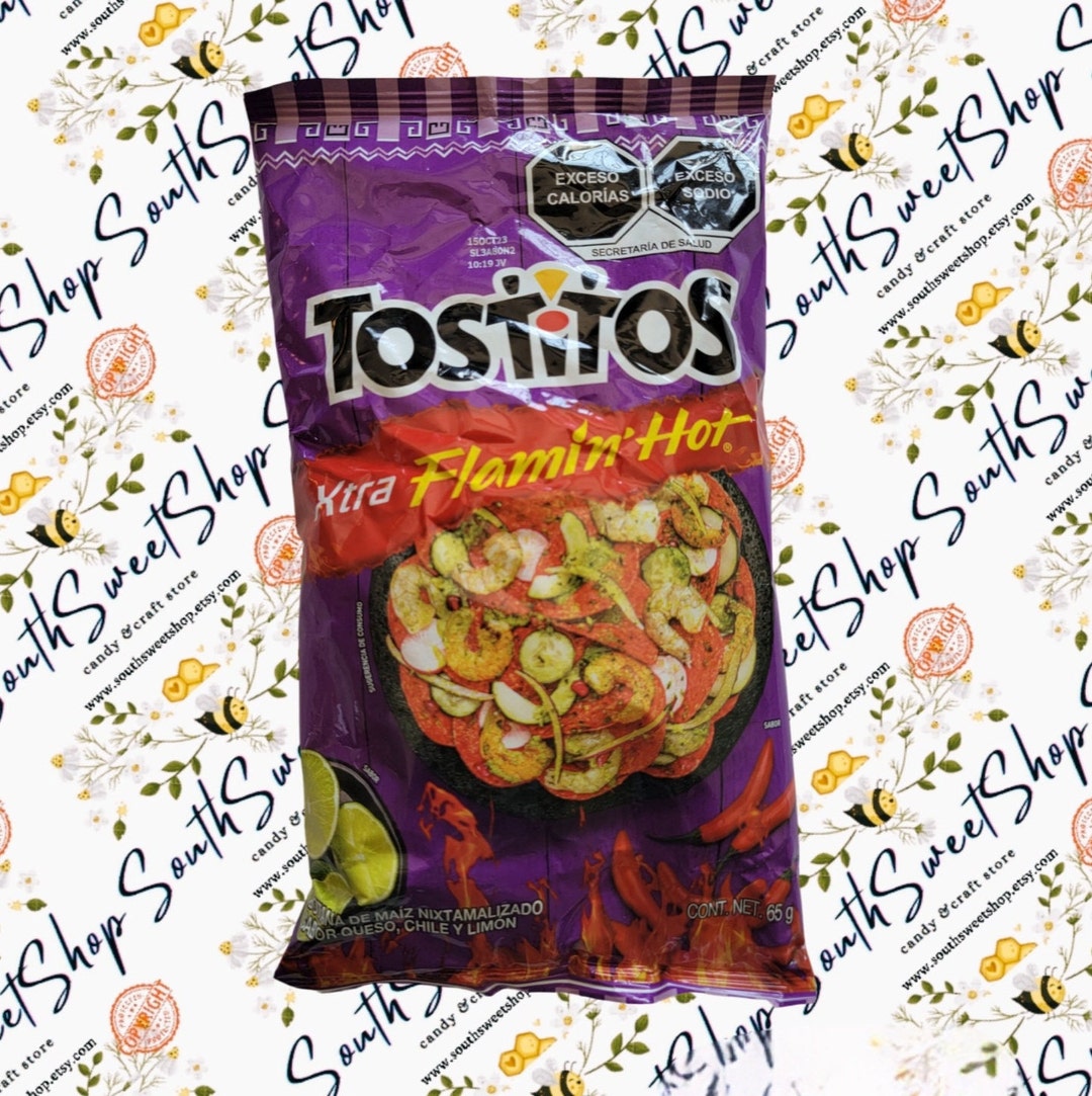 100 Single Bags of Mexican Tostitos Extra Flamin Hot 66g - Etsy