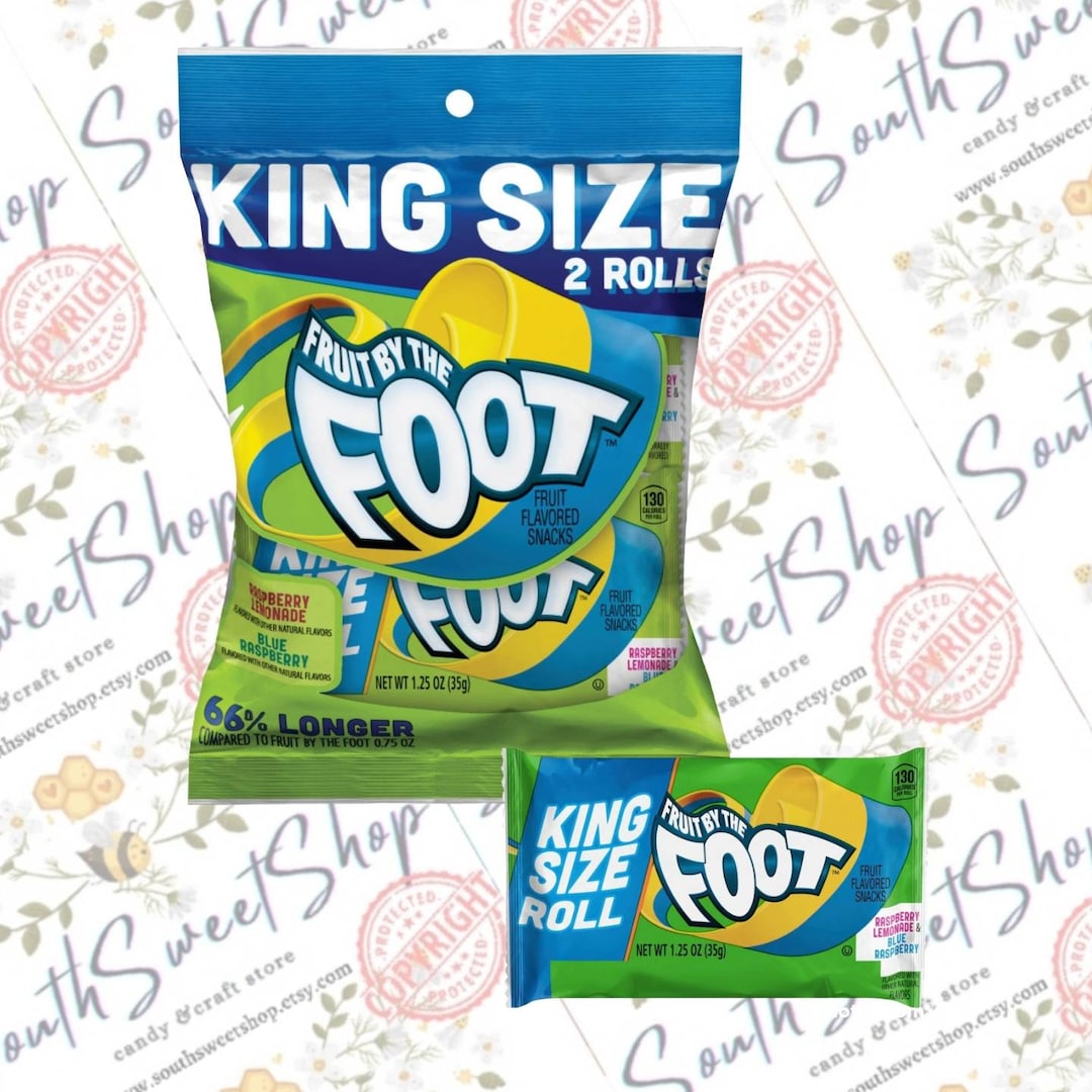 Exotic King Size Fruit by the Foot Raspberry Lemonade & Blue Raspberry ...