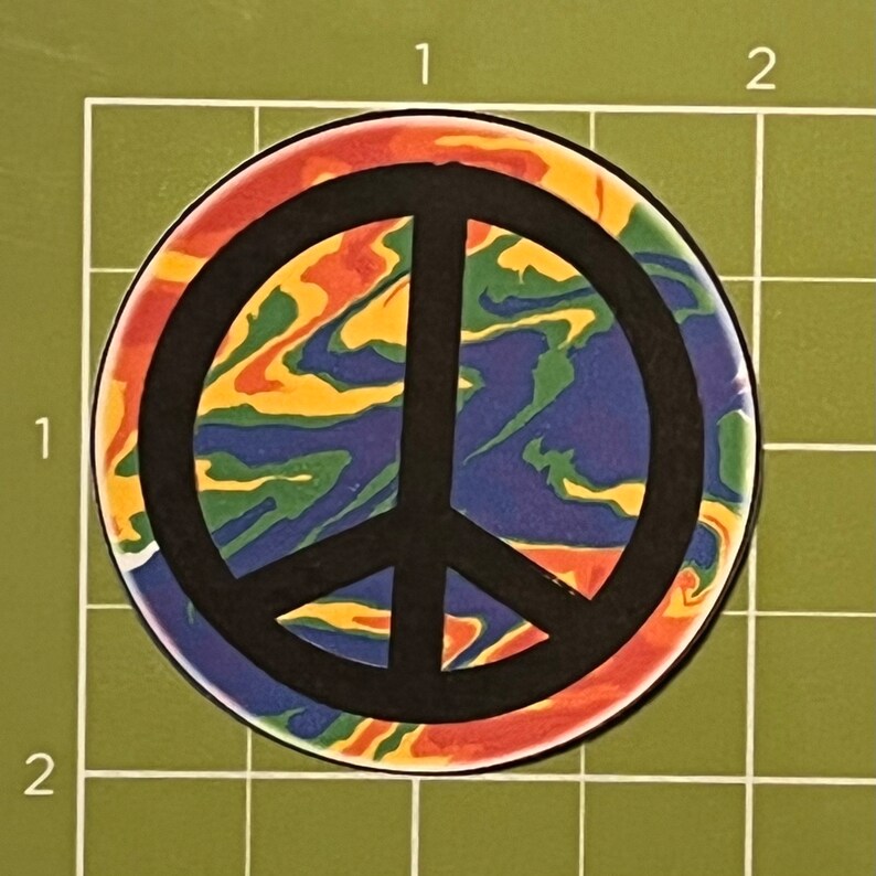 Rainbow Peace Sign - Etsy