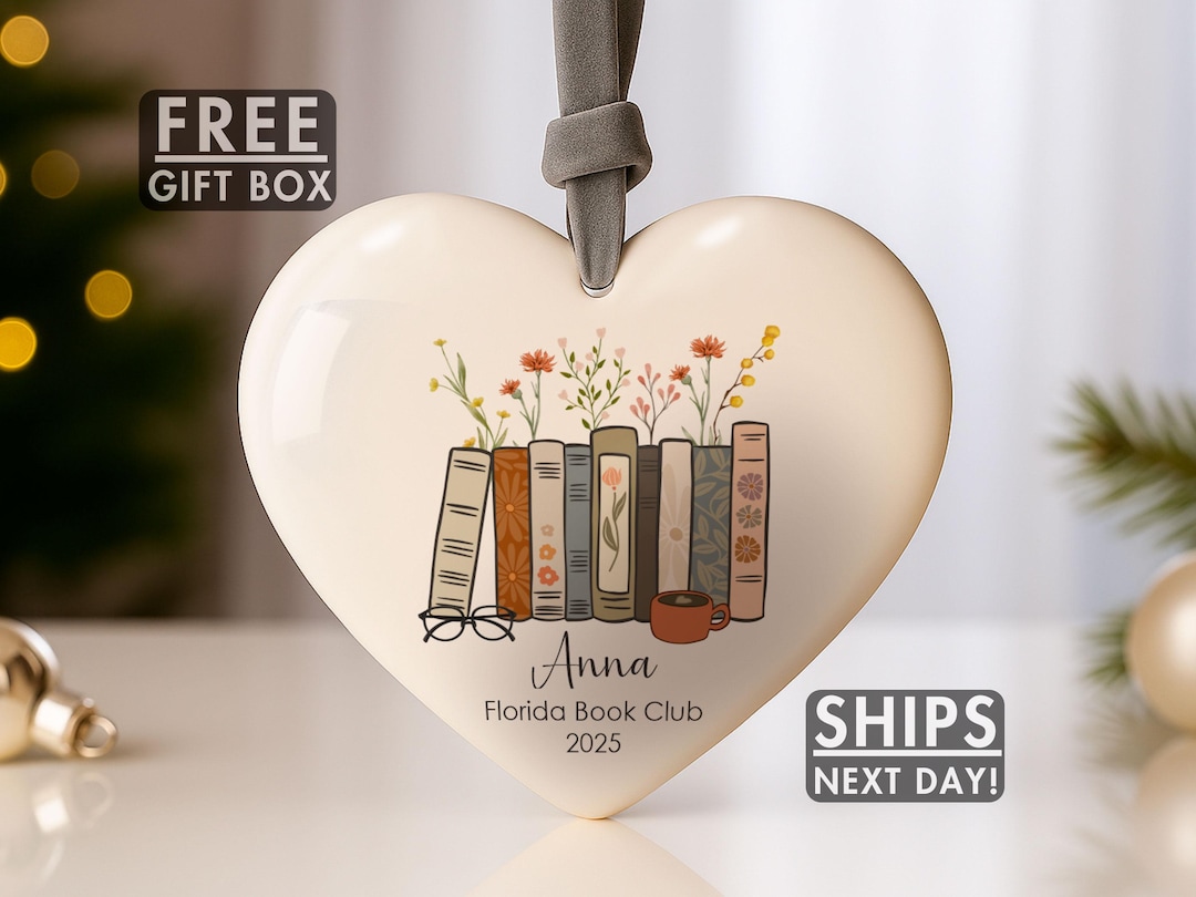 Reading Ornament – Book Lover Gift – Bookworm Keepsake – Christmas ...