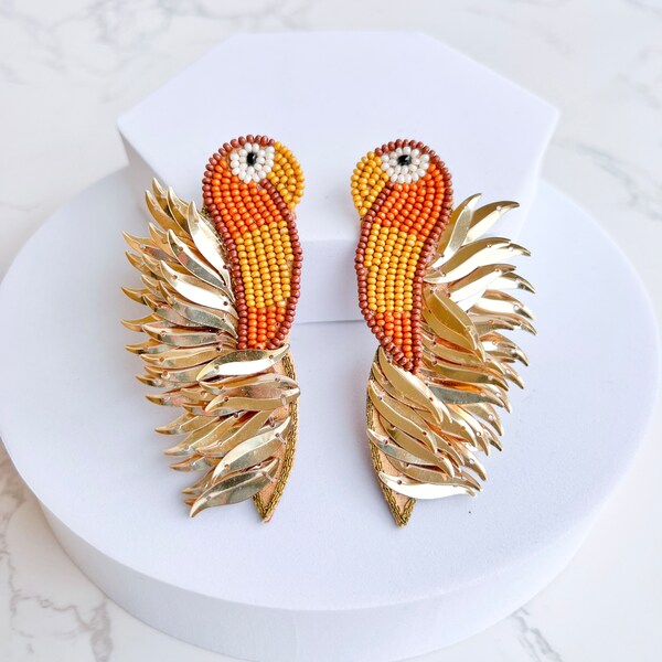Parrot Earrings - Etsy