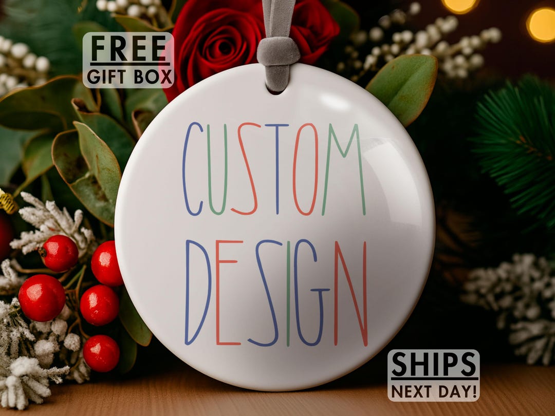 Custom Ornament – Design Your Own – Name Keepsake – Christmas Ornaments ...