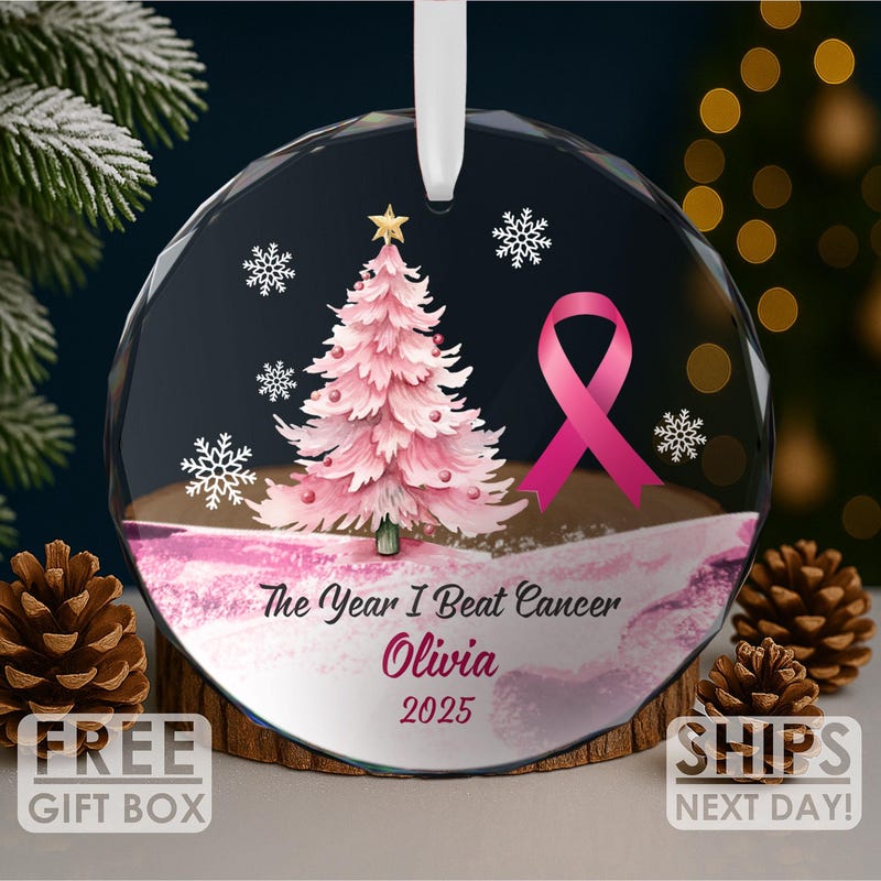Breast Cancer Ornament - Etsy