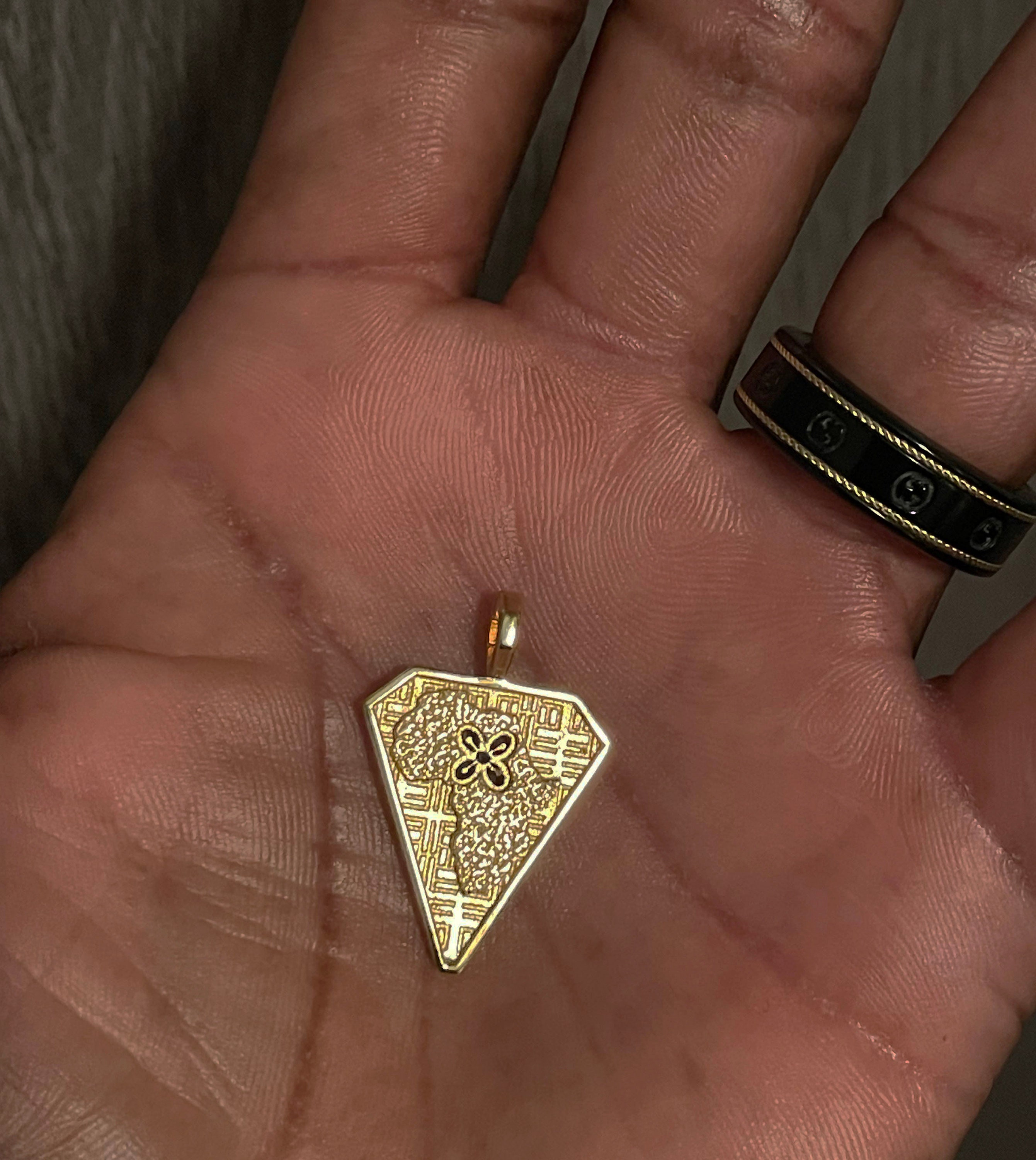 18k Gold-plated Adinkra Symbol Pendant & Necklace. the Pendant ...