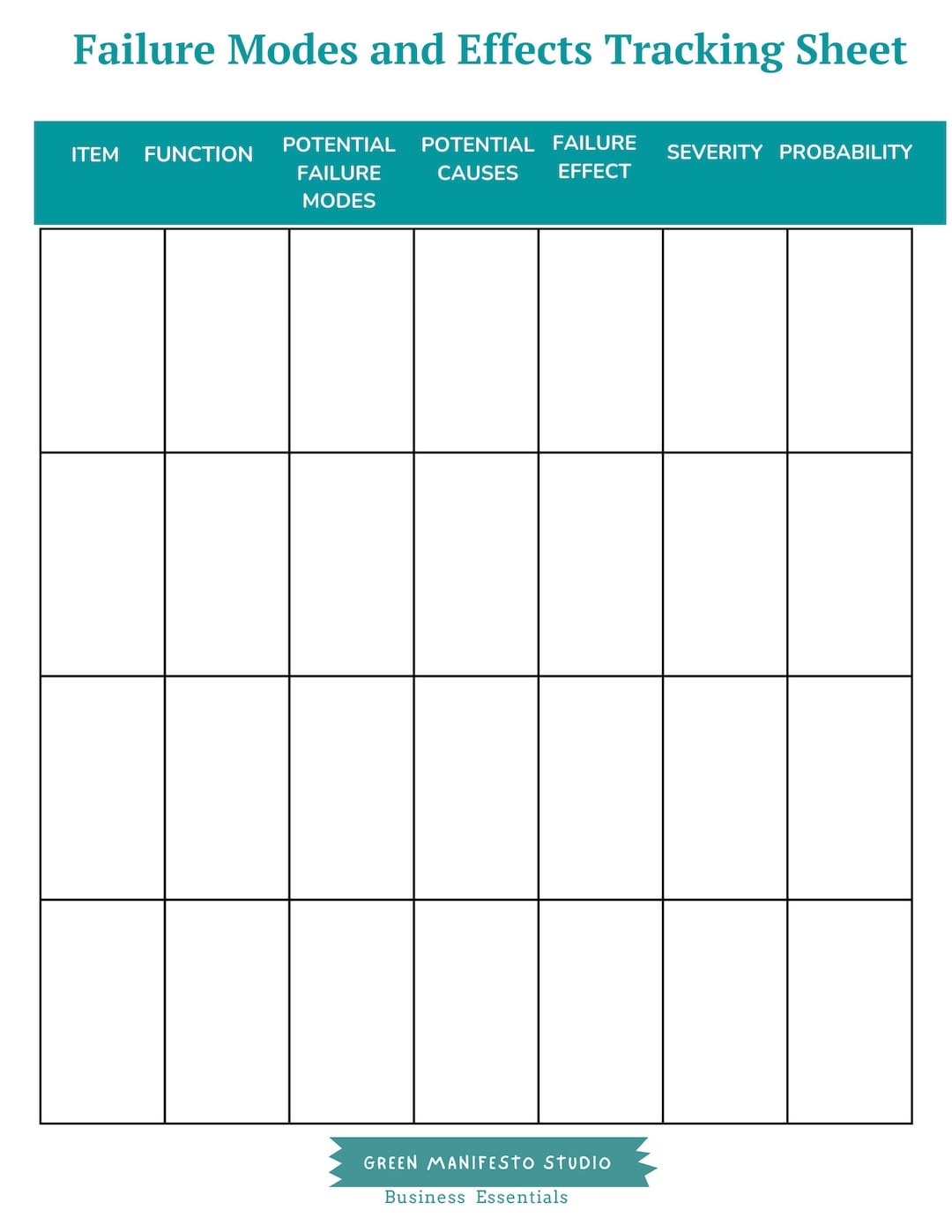 Excel Quality Issues Tracking Workflow Template Sheet | Failure Modes ...