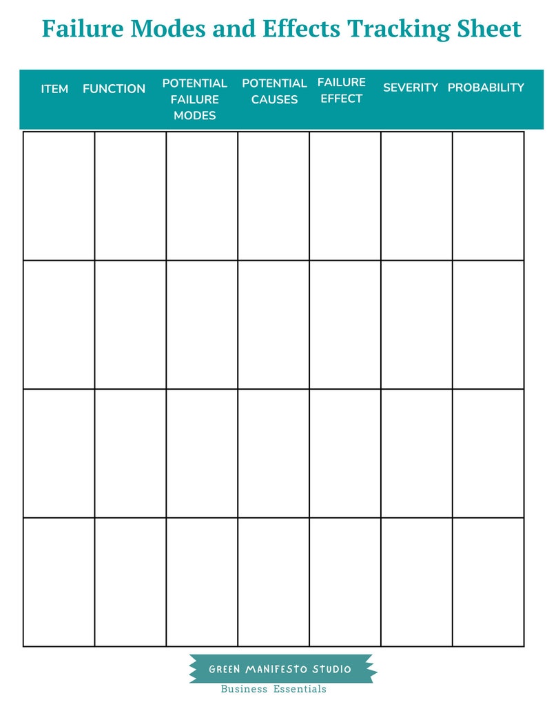 Excel Quality Issues Tracking Workflow Template Sheet | Failure Modes ...