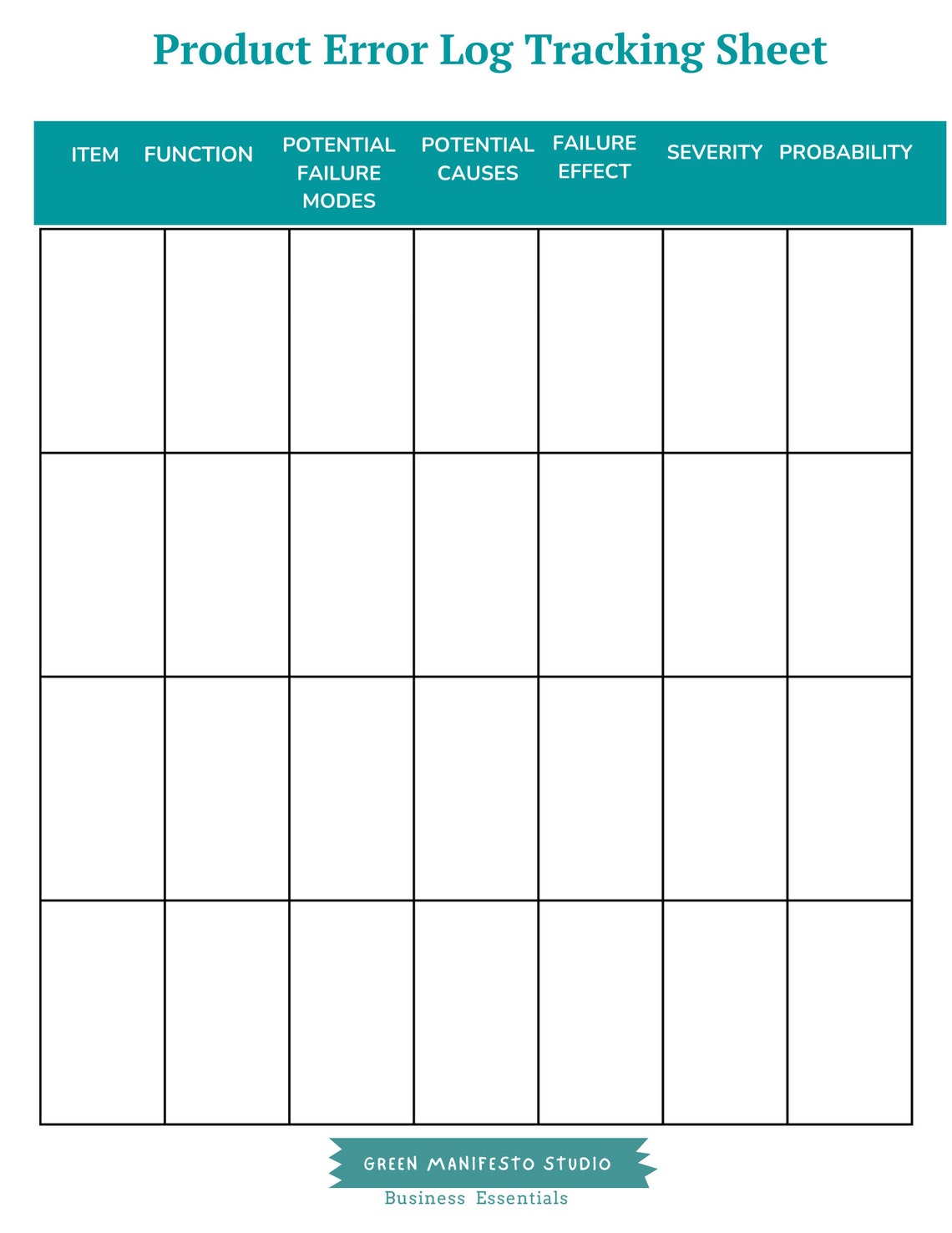 Product Error Log Workflow Tracking Excel Sheet Product Contingency ...