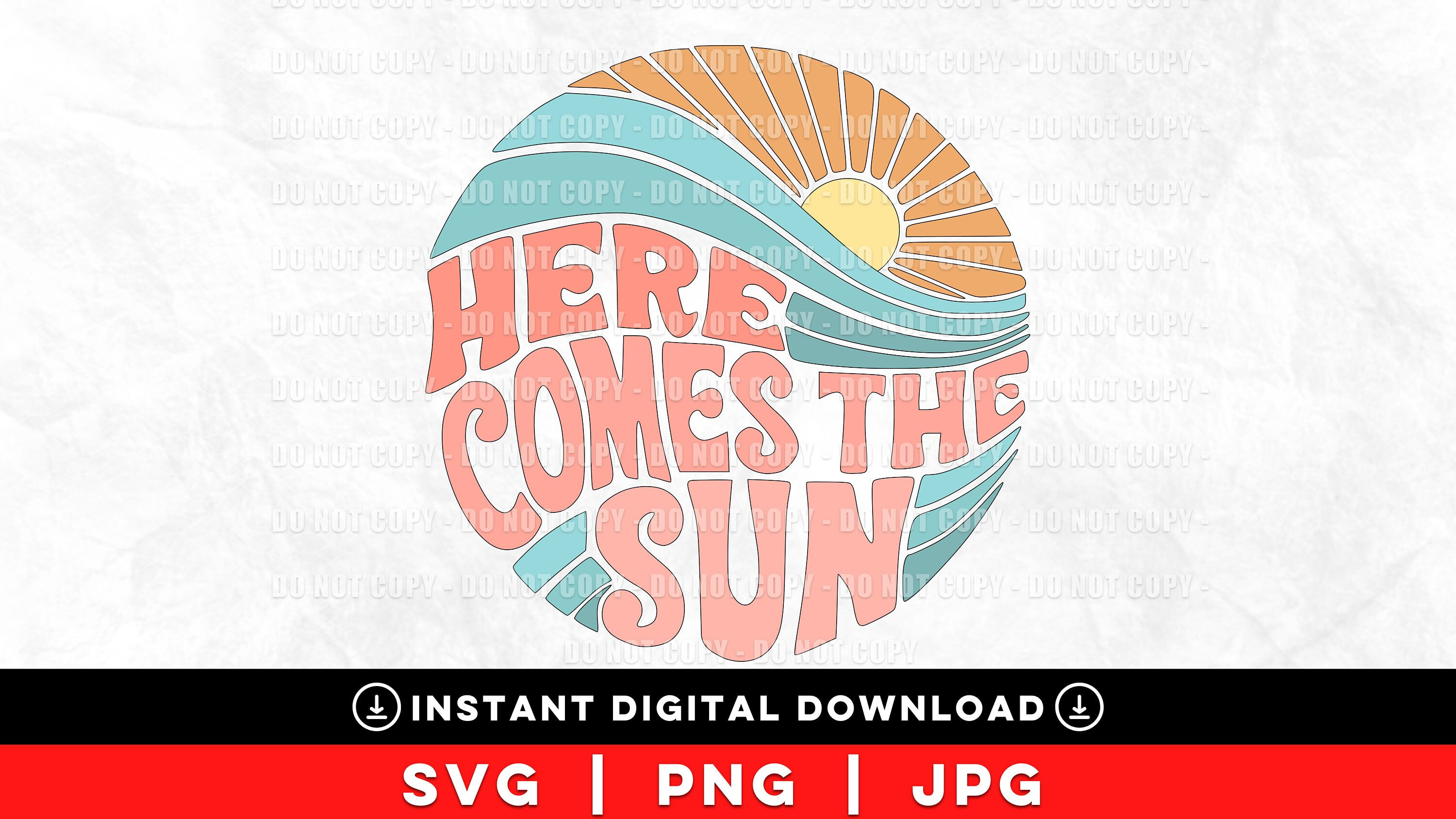 Here Comes the Sun SVG PNG Summer Cut Files for Cricut - Etsy