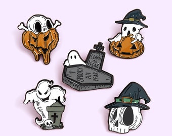 Skull Ghost Enamel Pin Badge Brooch Fashion Accessories Lapel - Etsy