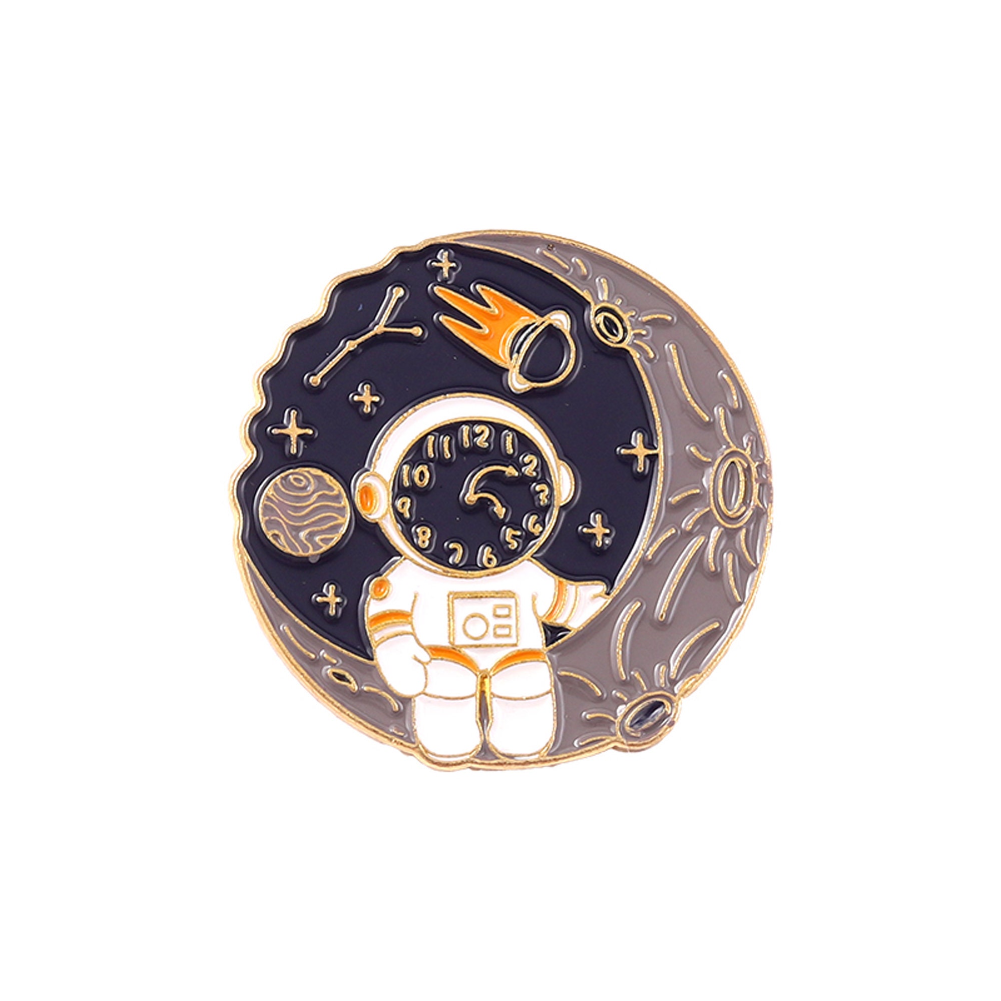 Astronaut Whale Enamel Pin Universe Art Moon Astronaut Enamel Etsy