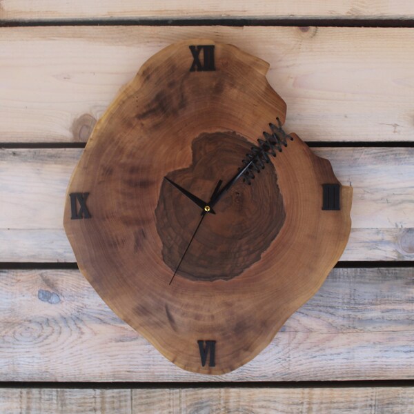 Walnut Wall Clock - Etsy