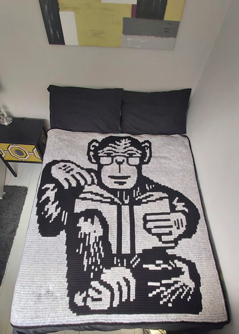 Studious Chimp Overlay Mosaic Crochet Pattern - Etsy