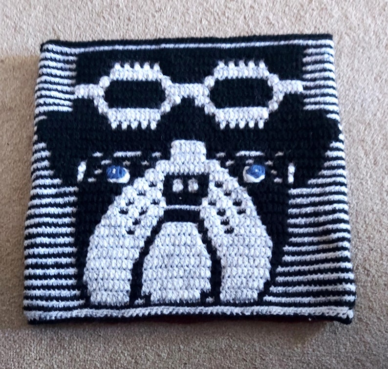 Bulldog With Hat Bag Overlay Mosaic Crochet Pattern - Etsy