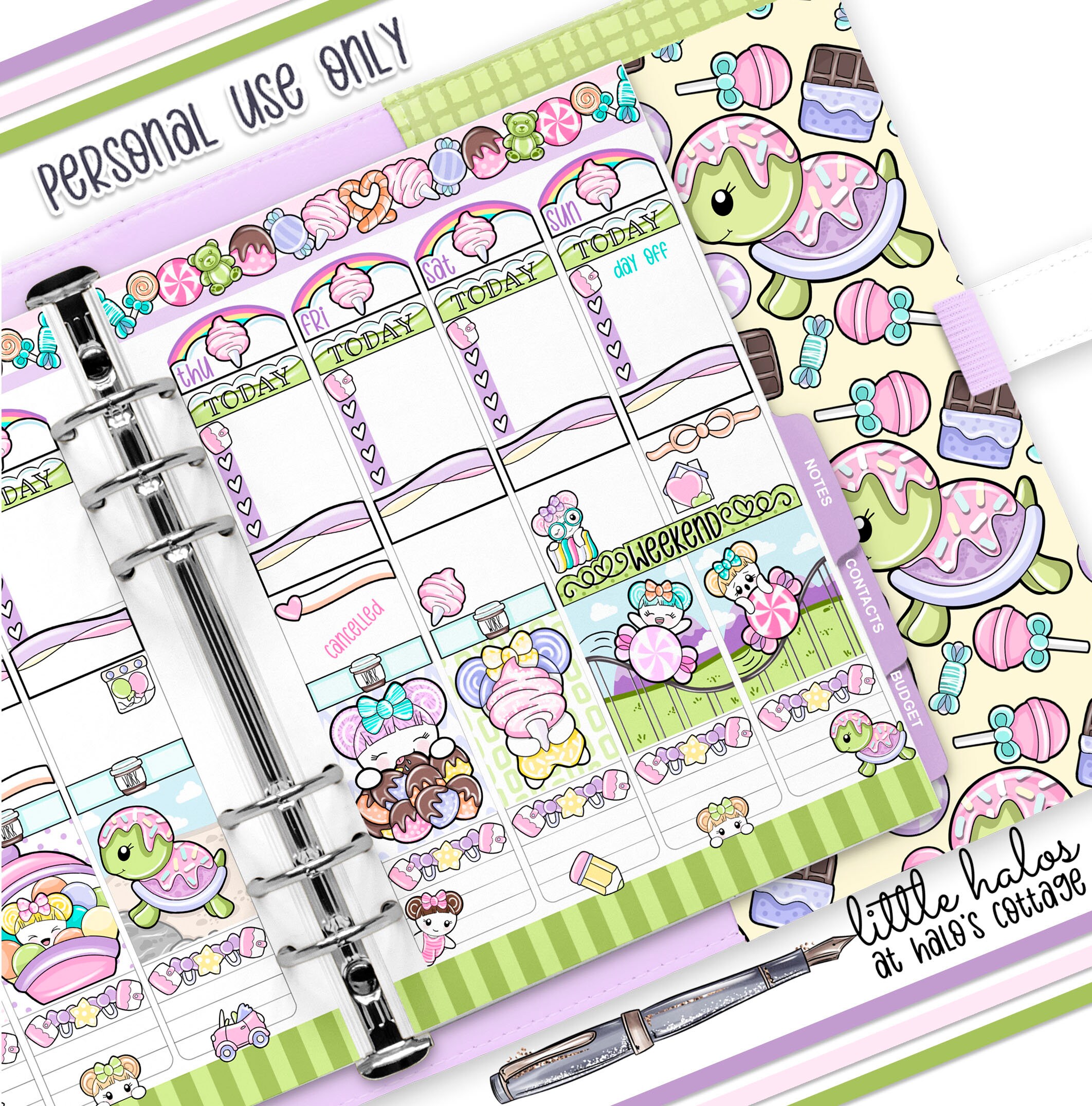 Sweet Dreams Candy Weekly PERSONAL USE Digital Printable Emoti - Etsy