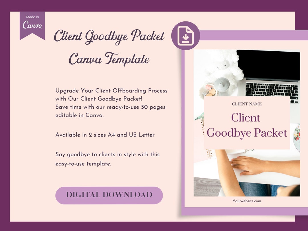 Client Goodbye Packet Canva Template, Client Offboarding, Client ...