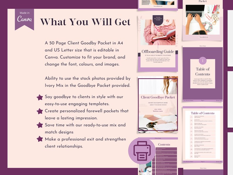 Client Goodbye Packet Canva Template, Client Offboarding, Client ...