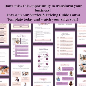 Services and Pricing Guide Canva Template, Price List Template, Client ...