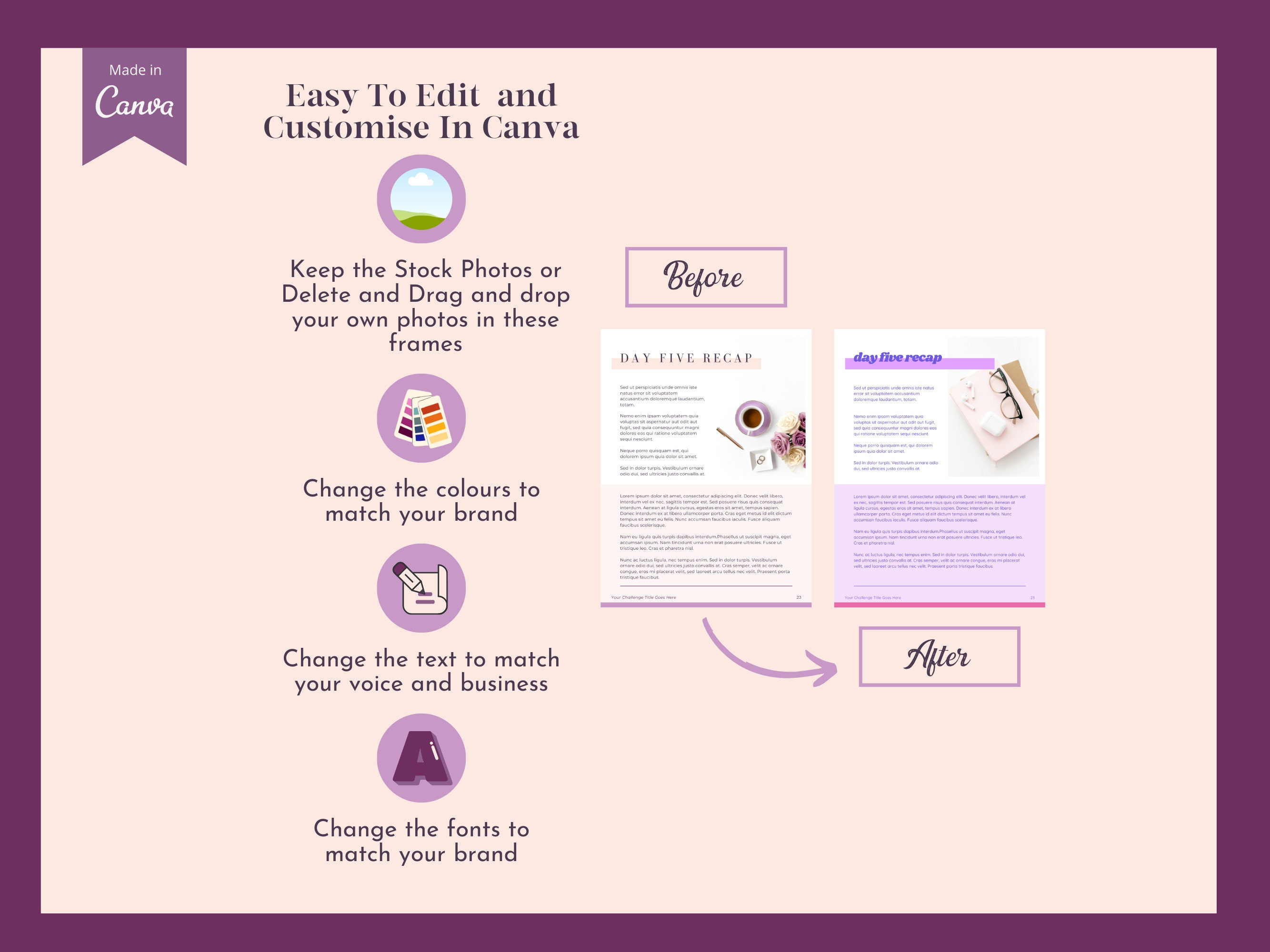 Challenge Workbook Canva Template, Client Management, Canva Ebook ...