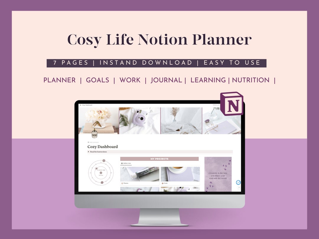 Cosy Life Planner Notion Template New Cozy Aesthetic Notion Life ...