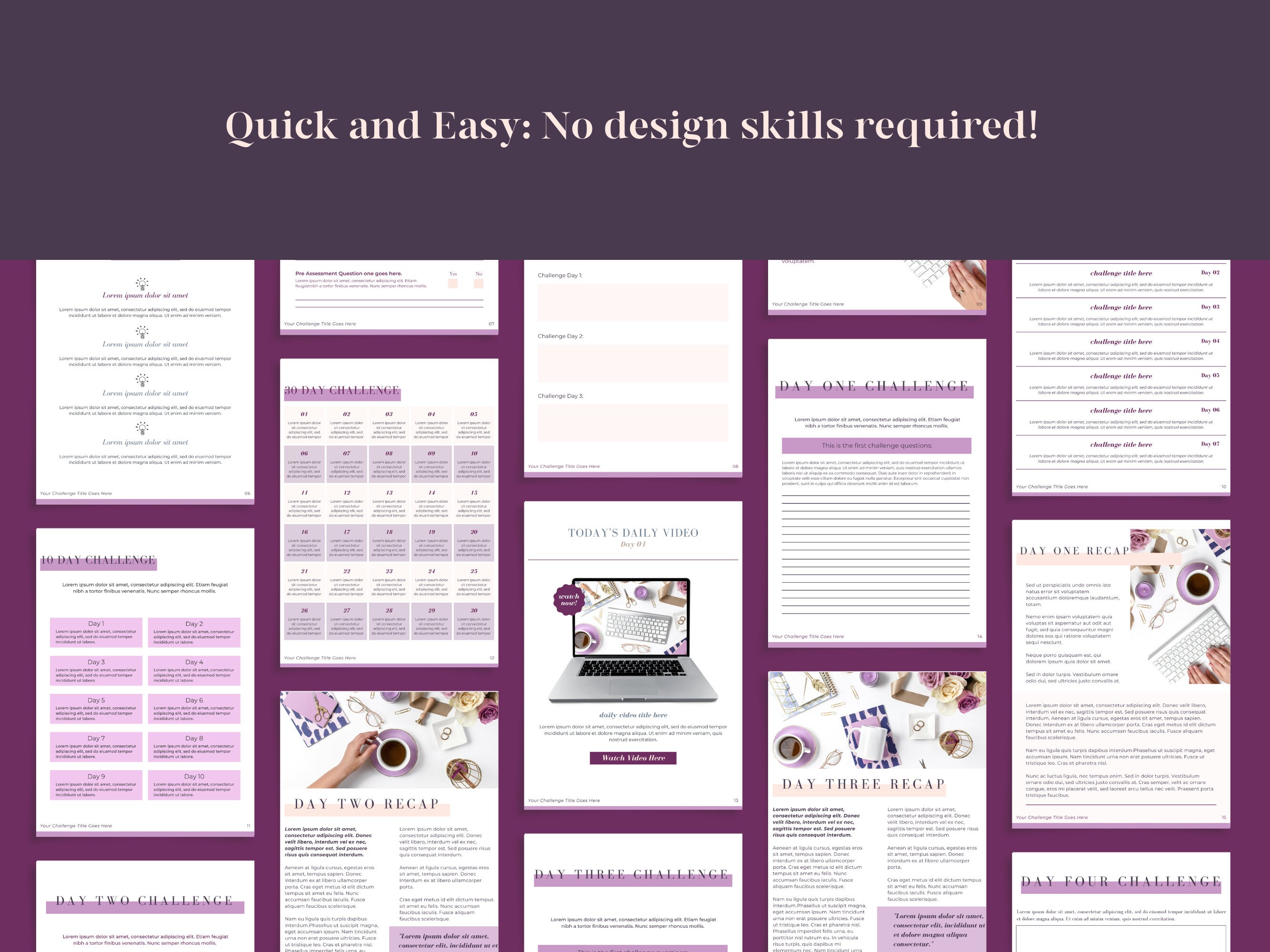 Challenge Workbook Canva Template, Client Management, Canva Ebook ...