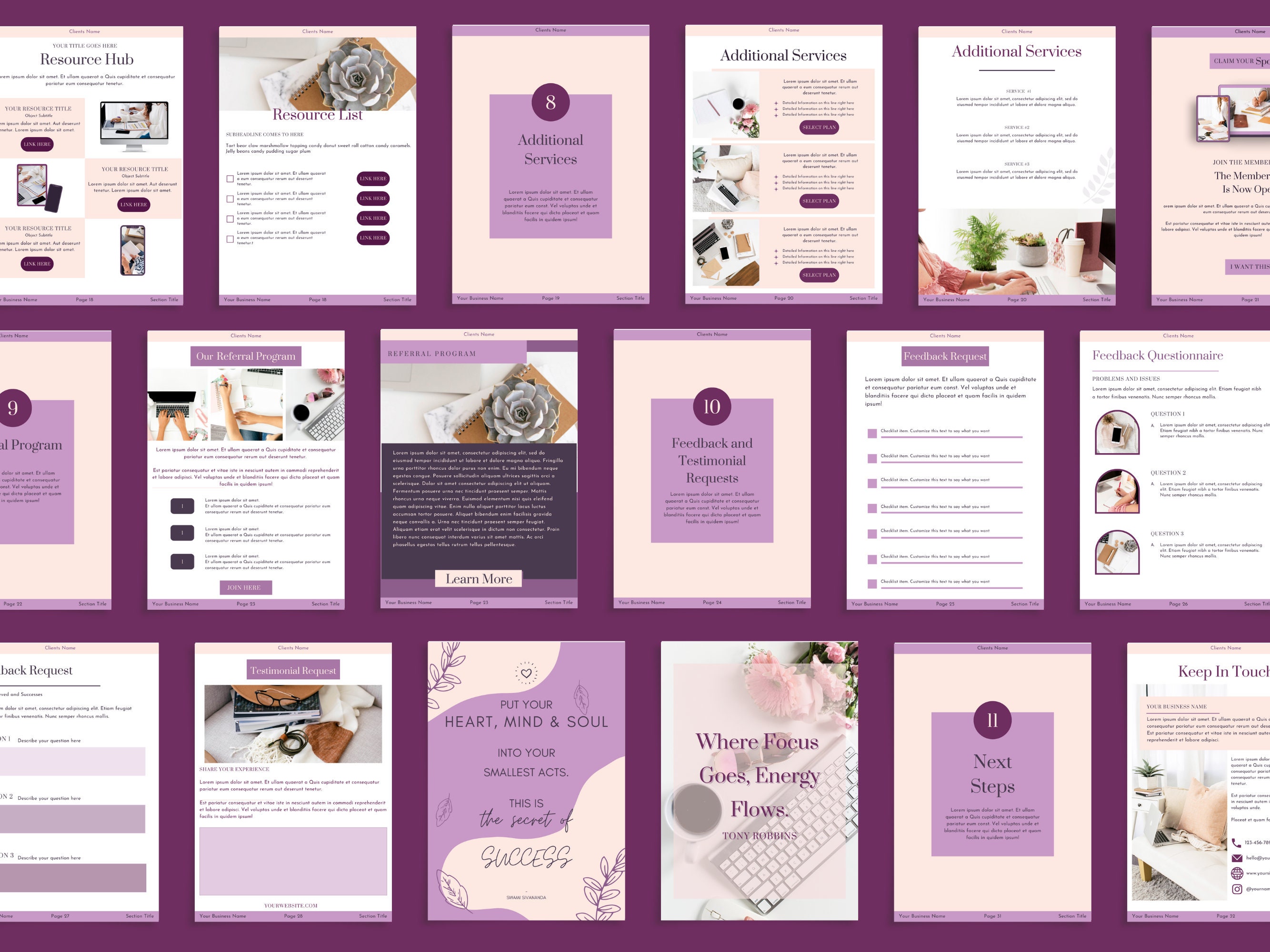 Client Goodbye Packet Canva Template, Client Offboarding, Client ...