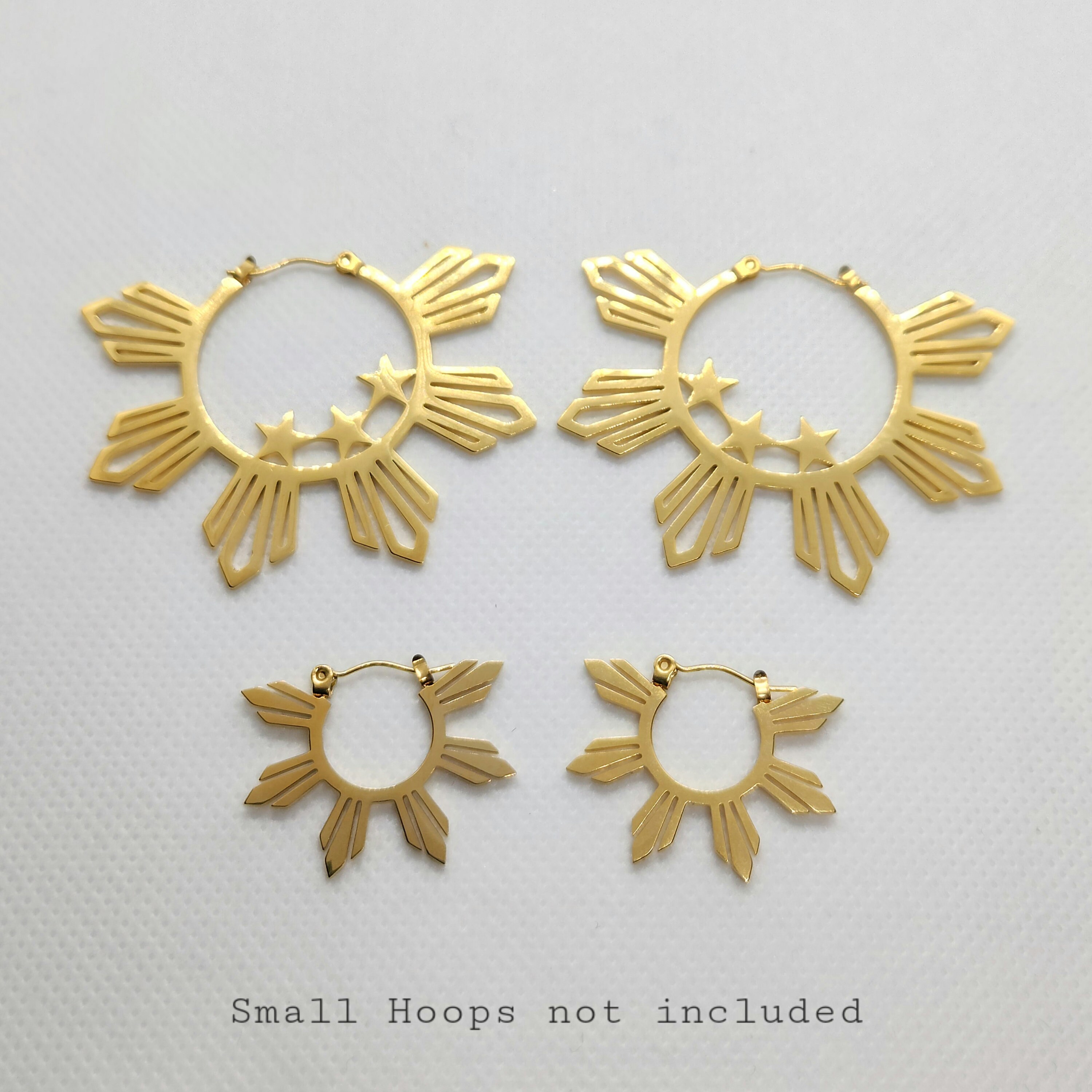FILIPINO Sun and Stars Large Hoop Earrings - Etsy
