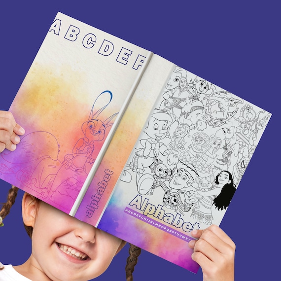 Alphabet Coloring Book Printable Coloring Book Instant - Etsy