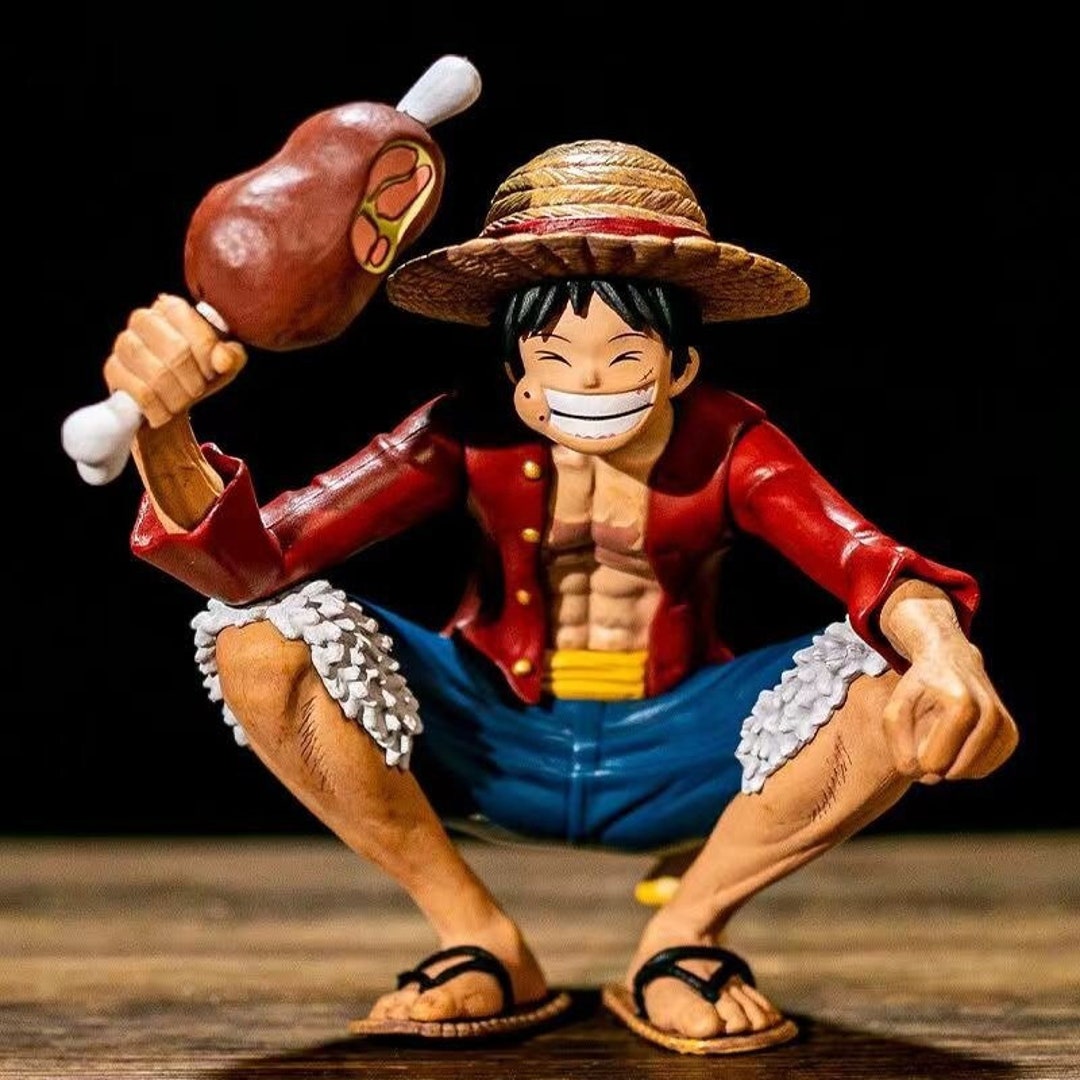 Monkey D. Luffy Straw Hat OP Anime Funny PVC Collectible Small - Etsy