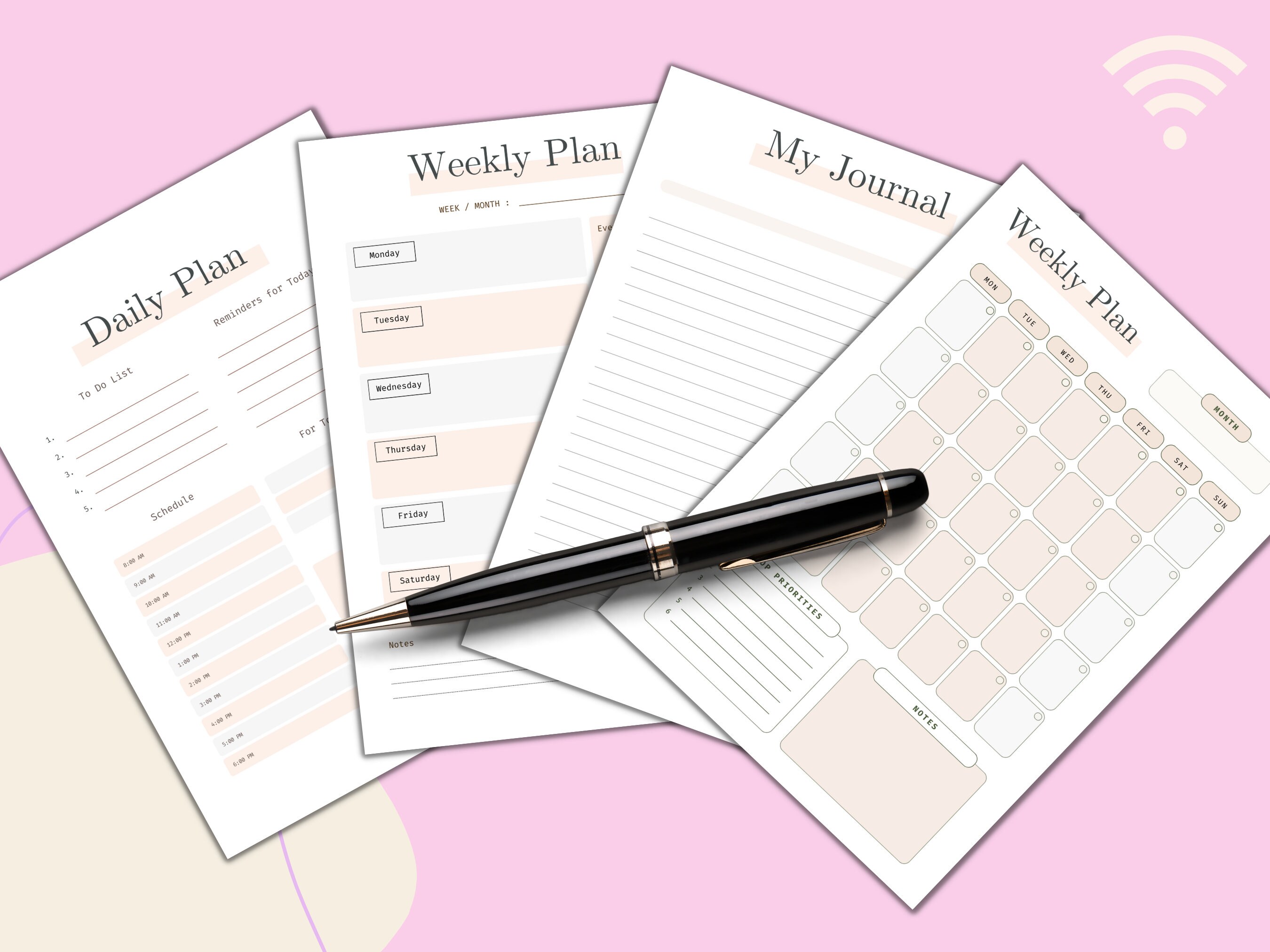 Weekly Daily Planner Printable Digital Download PDF to Do - Etsy