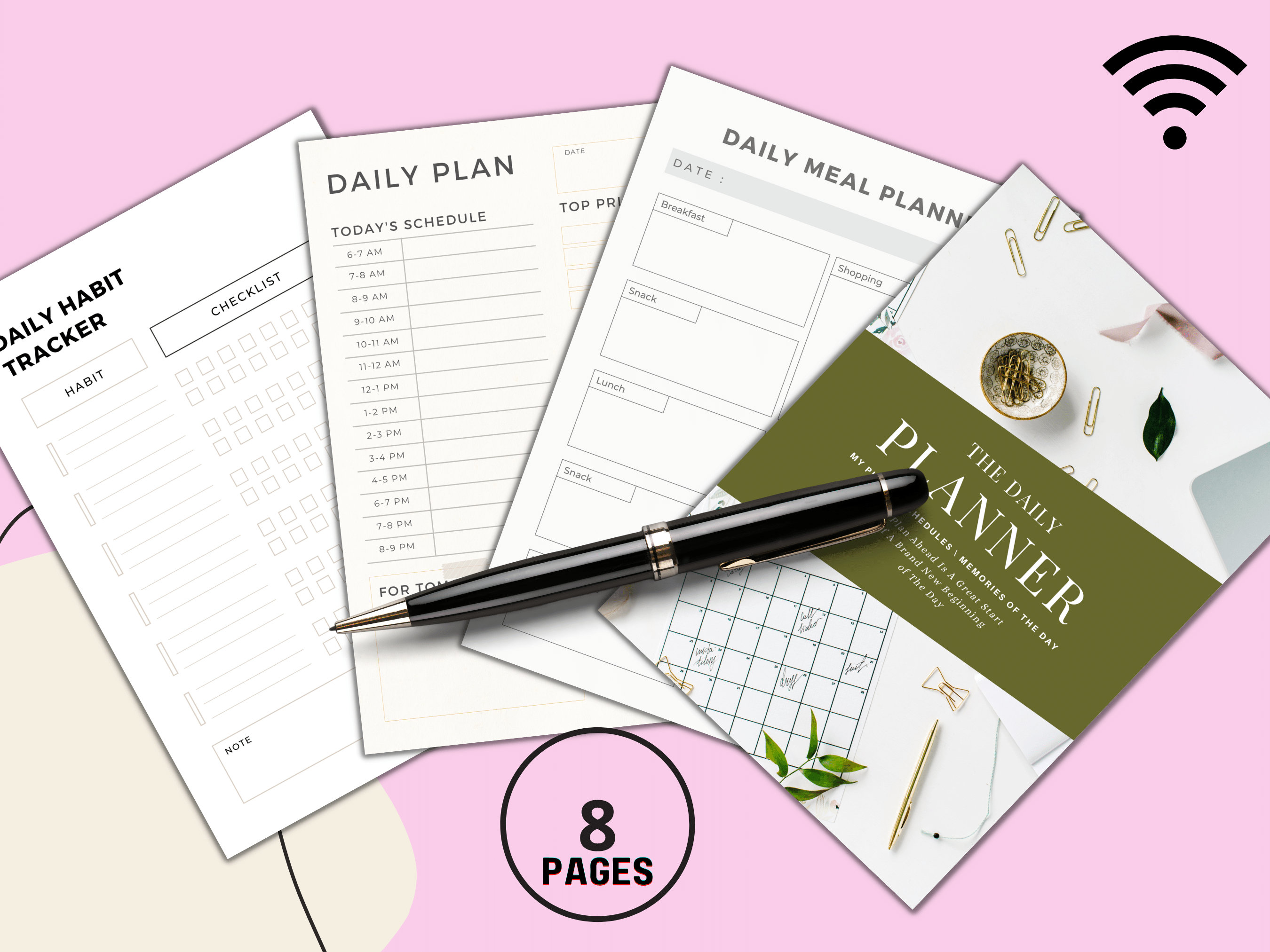 Daily Goal Planner Printable Digital Download for iPad Goodnotes ...
