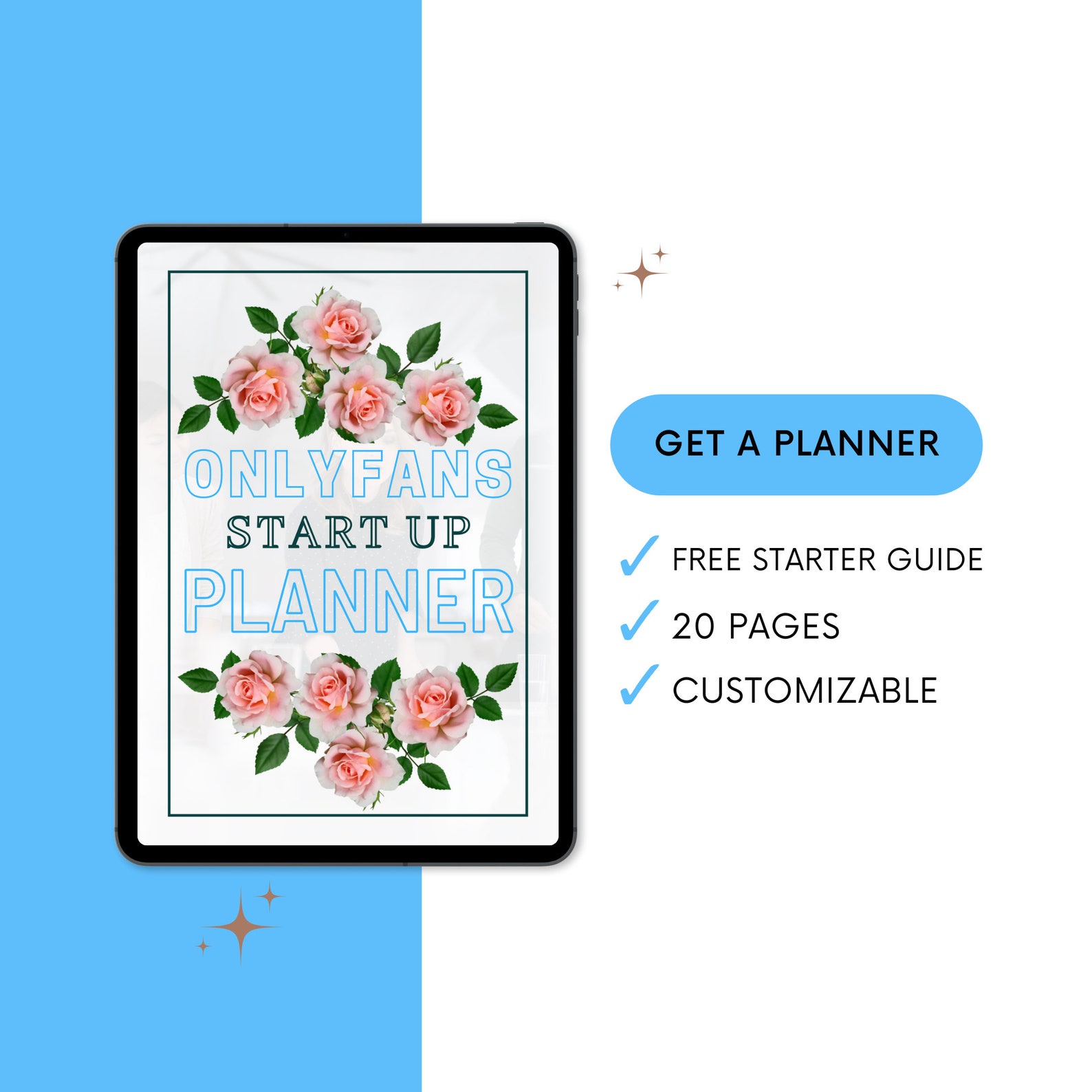 Onlyfans Planner With FREE Starter Guide Works With Fansly Hyperlinked ...