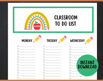 Teacher to Do List - Etsy