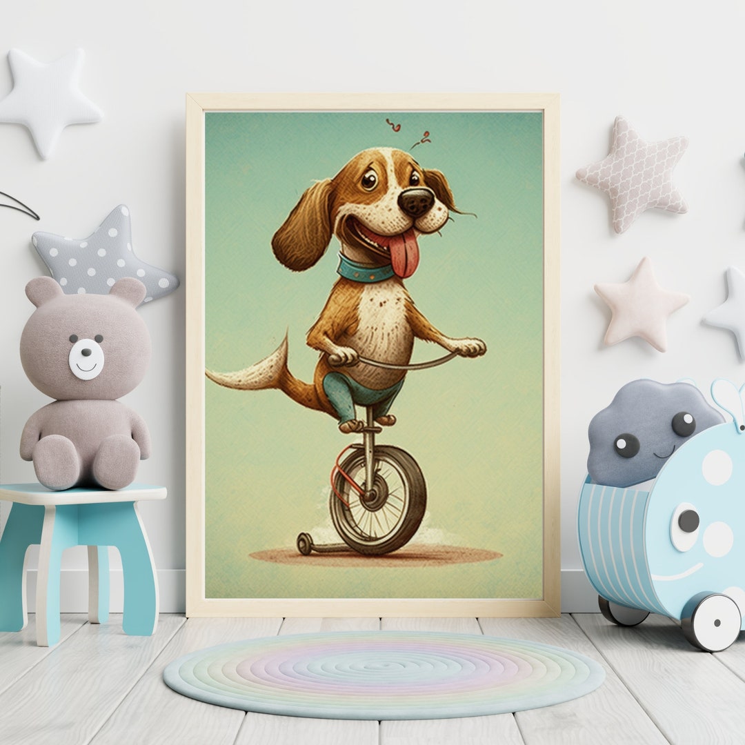 Printable Funny Dog for Kids Kids Art Digital Print Funny - Etsy