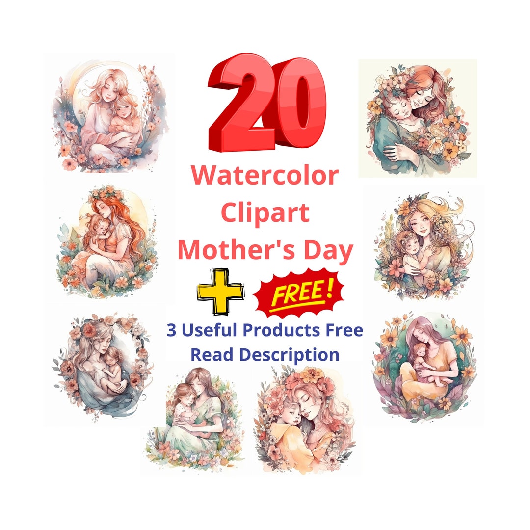 20 Mothers Day Clipart, Mother-daughter Clipart, Mother and Daughter ...