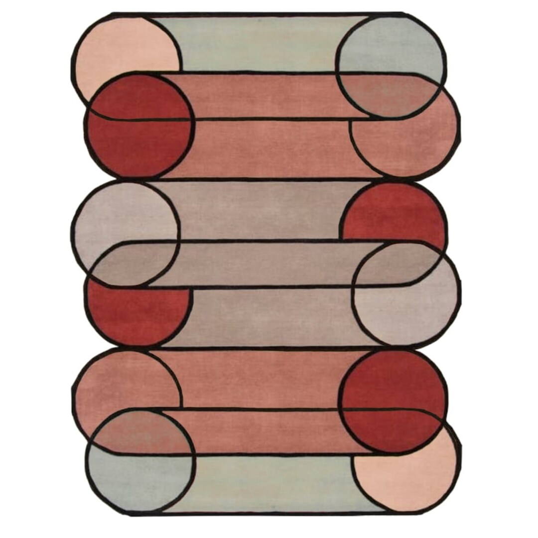 Latest Dual Kidney Shape Hand Tufted Country Oriental Wool Rug Hand ...