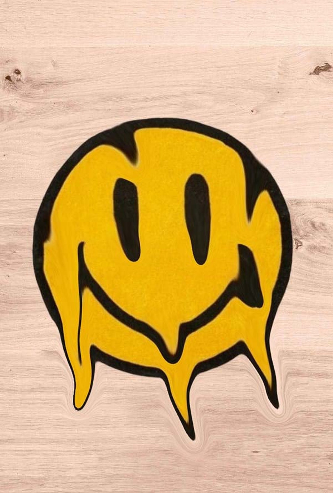 Trendy Smiley Melting Face Rug,home Decor Rug, Yellow Smiley Rug, Room ...