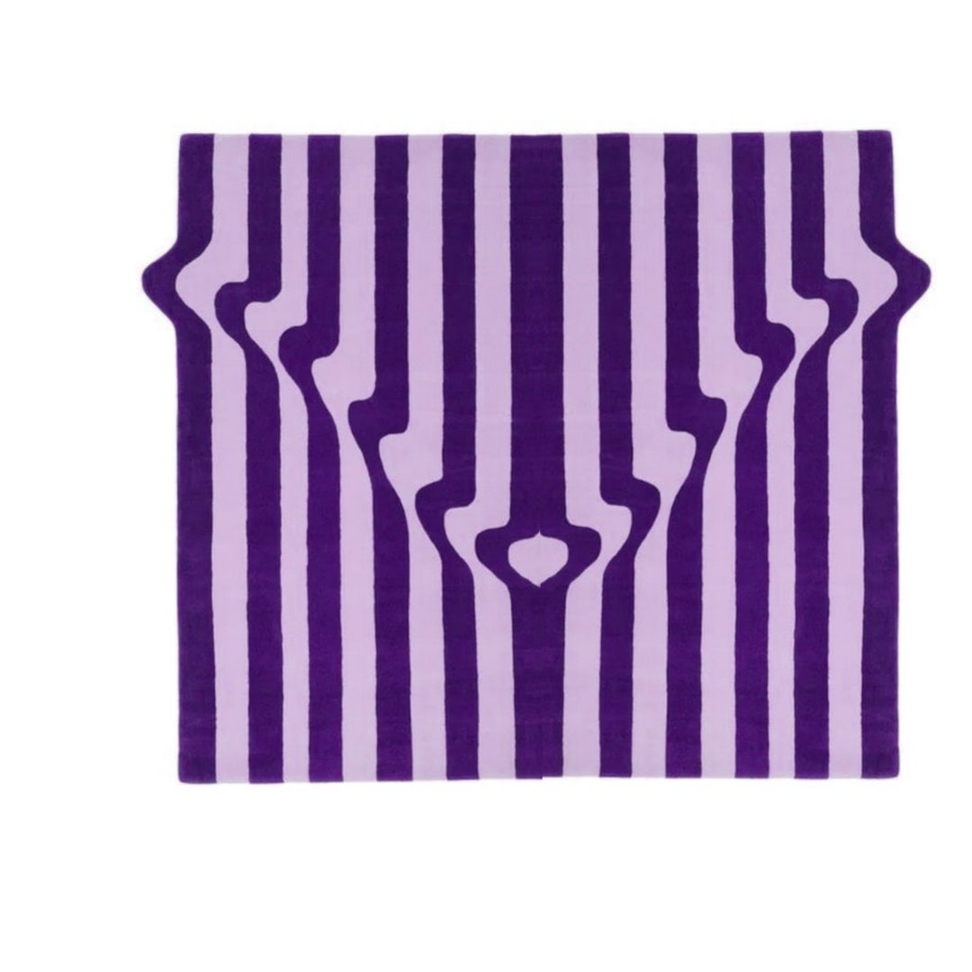 Melting Striped Rug, Abstract Tufted Rug, Handmade Balloon Rug, Hand ...