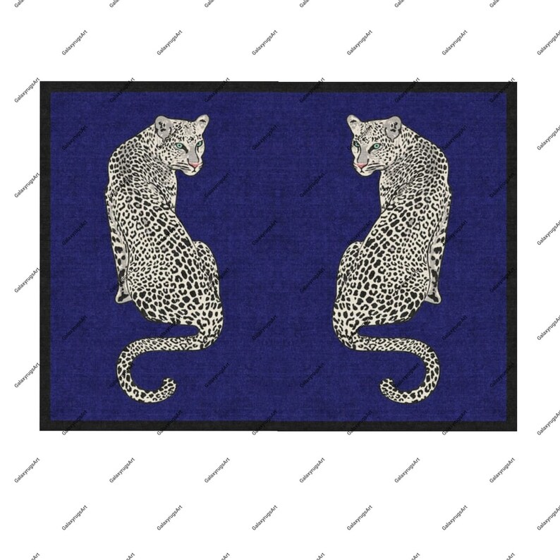 Twins Tiger Saw Art Rug Tibetan Tiger Print Hand-tufted 100% - Etsy