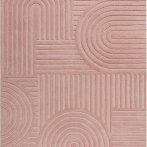 Modern Throw Rug/abstract Combed Curves Rug/handmade Area Rug - Etsy